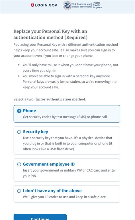 Login Gov Authenticator App Login Pages Info