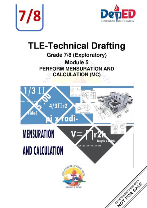 Grade 7 8 Technical Drafting G7or8 Slk Module 5 Mc Tle Technical