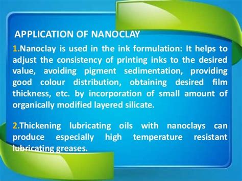 Nano Clay And Its Applications