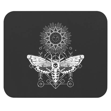 Moth Blackcraft Gothic Sacred Geometry Pagan Occult Mouse Pads Sold By