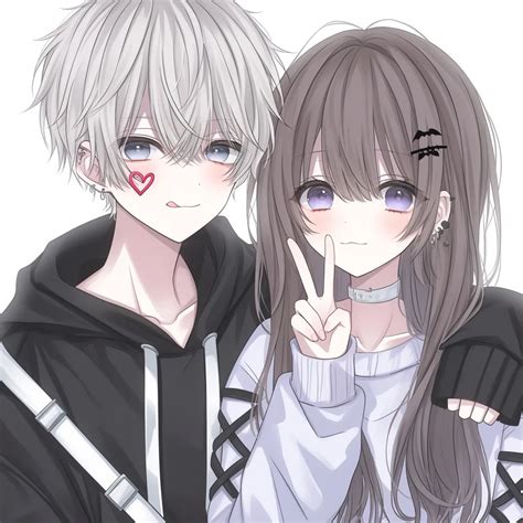 ゆるめストリートファッションペア画アイコン｜イラスト・フリー素材なら「シンテリ」