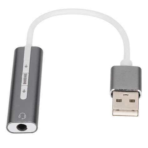 ZJCHAO Carte Son USB External USB Sound Adapter Aluminium Alloy