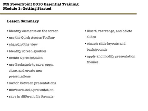 Ms Powerpoint Essential Training Module 1 Pdf