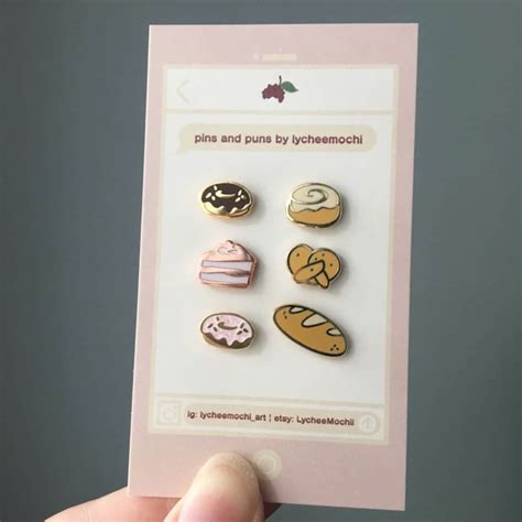 Tiny Eats Pretzel Pin Cinnamon Bun Pin Baguette Pin Board Filler Pin Food Pin Cute Pins