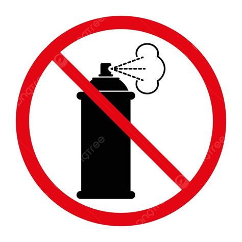 No Spray Can Sign Graffiti Prohibition Sign Vector Silhouette Background Vector Vector