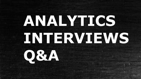 Faq Answers 1 Analytics Interview Qanda Discussion Data Science Youtube