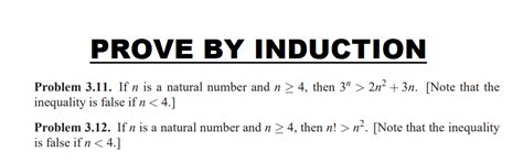 solved prove by induction problem 3 11 if n is a natural