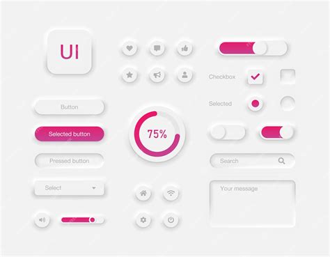 Premium Vector User Interface Elements For Desktop Or Mobile App Set