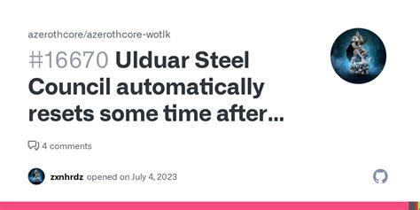Ulduar Steel Council Automatically Resets Some Time After Death · Issue