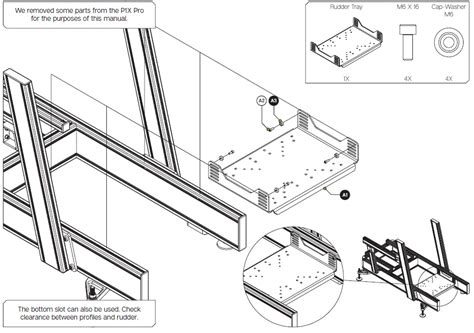 Sim Lab Slf004 Rudder Tray Instruction Manual