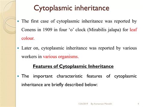 Cytoplasmic Inheritance And Maternal Effect Pdf