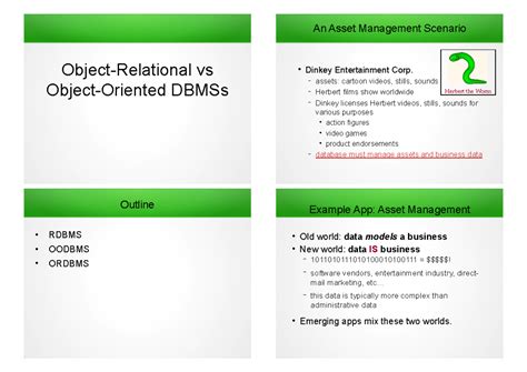 02 ordbms vs oodbms object relational vs object oriented dbmss