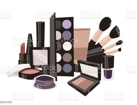 손으로 그린 만화 패션 일러스트 메이크업 도구 벡터 세트 드로잉 뷰티 제품 아트 워크 컬렉션 장식 화장품 동기 부여에 대한 스톡 벡터 아트 및 기타 이미지 Istock