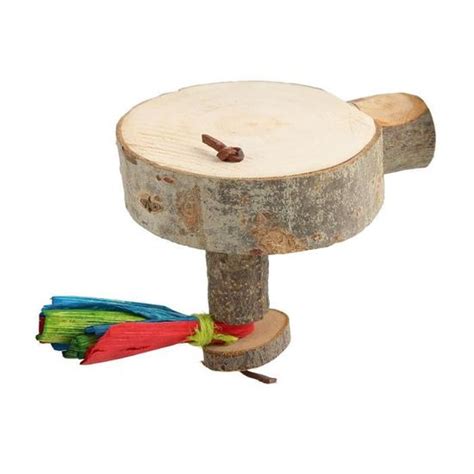 Vvikizy Plateforme de perchoir pour cage à oiseaux Plate forme de support ronde en bois pour