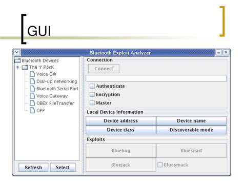 Ppt Graphical User Interface Application To Analyze Bluetooth