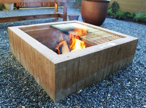 Diy Concrete Propane Fire Pit Fireplace Design Ideas