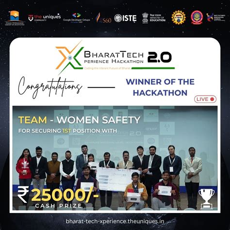 🏆 Bharattech 20 Celebrating Our Hackathon Champions 🚀 After Days Of