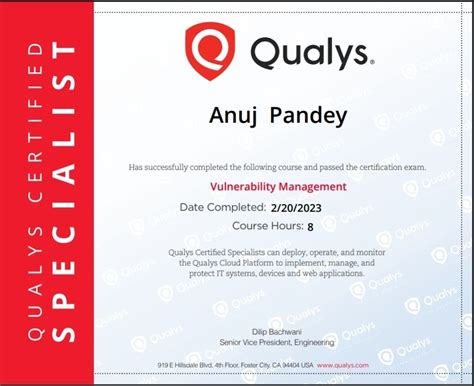 anuj pandey on linkedin qualys certified vulnerability management