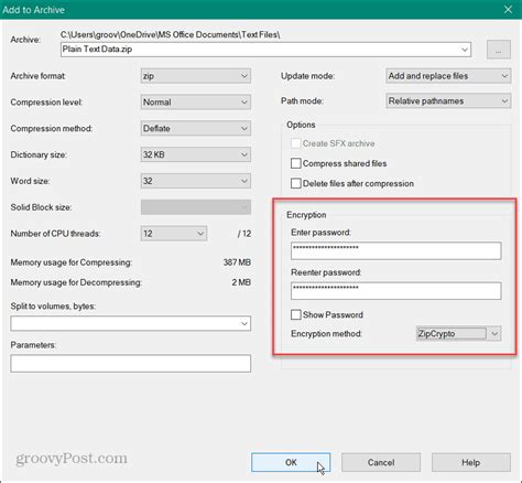 How To Password Protect A Text File