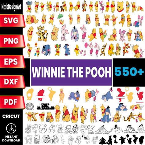 Winnie The Pooh Svg Bundle Winnie The Pooh Pngpooh Svg Layered Bundle