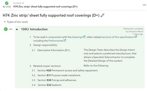 Nbs Sample Specifications Uniclass Or Caws Classification Nbs