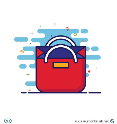 쇼핑백 일러스트 Ai 무료다운로드 Free Shopping Bag Vector Download 어반브러시