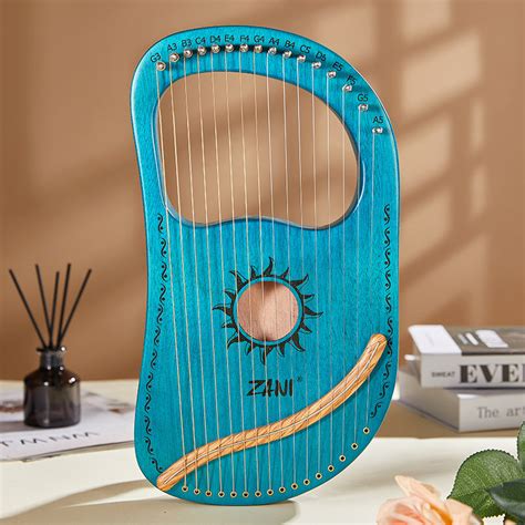 Zani Mini 16 String Lyre Harp Wooden Lyre T For Beginner Instrument Pures Music