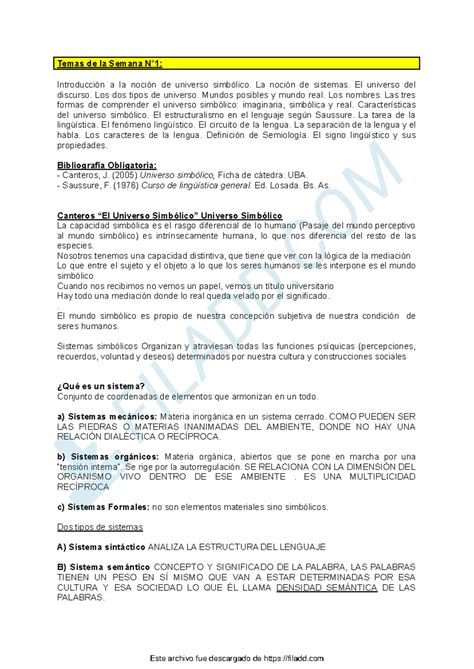 Lenguaje Y Comunicaciondocx Temas De La Semana N°1 Introducción A La
