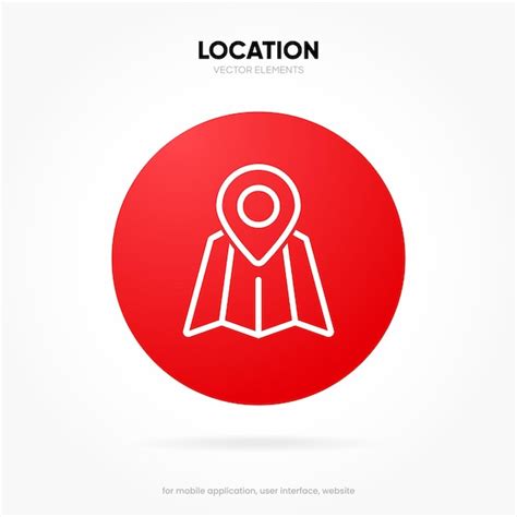 Premium Vector Target Pin Point Icon Red Map Location Pointer Icon