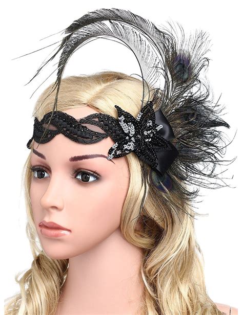 1920s Flapper Hair Accessories Great Gatsby Headpiece Jaoswish