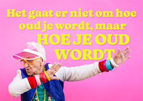 Grappige Kaart Met Hippe Oma Roze En Geel Hoe Kaartje2go