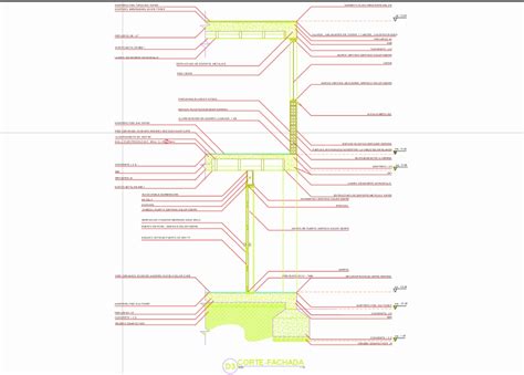 Seção De Fachada Em Autocad Baixar Cad Grátis 9855 Kb Bibliocad