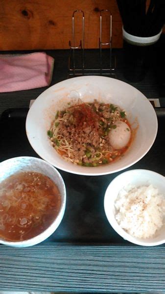 『汁なしたんたん麺 ラーパス 味玉』麺匠えにしのレビュー ラーメンデータベース