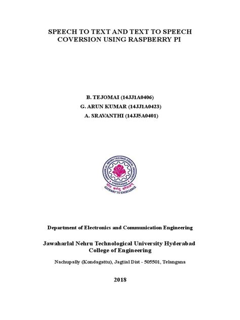 Speech To Text And Text To Speech Coversion Using Raspberry Pi Pdf