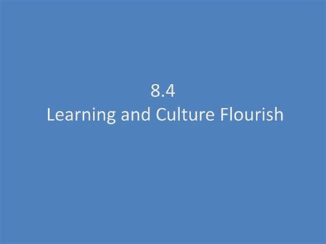 PPT Learning And Culture Flourish PowerPoint Presentation Free