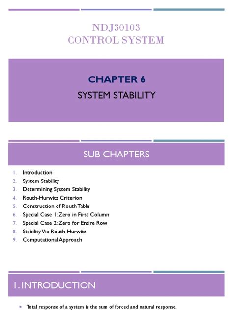 Chapter 6 System Stability Pdf Stability Theory Control Theory