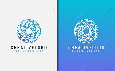 Gambar Desain Logo Kreatif Abstrak Berdasarkan Garis Bulat Melingkar