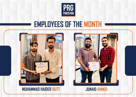 Junaid Ahmed On Linkedin Employeeofthemonth Prgpakistan Teamwork