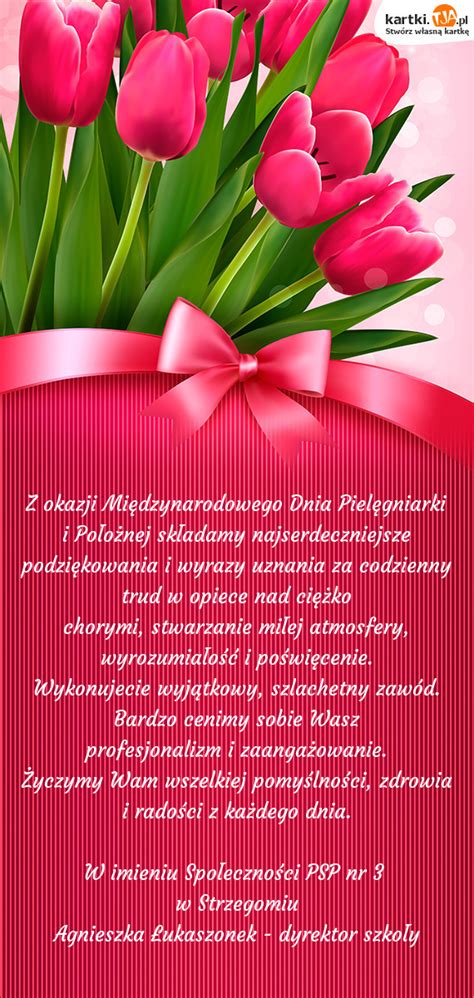 Z okazji Międzynarodowego Dnia Pielęgniarki i Położnej składamy