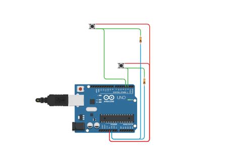 Circuit Design Interrupt Aufgabe 4 Tinkercad