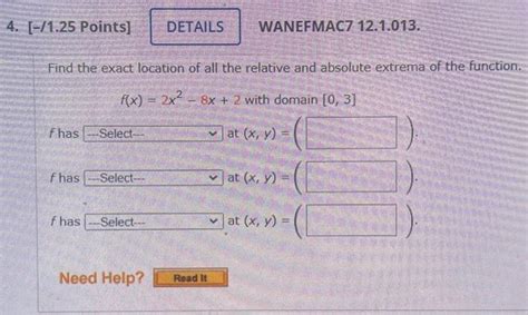solved locate and classify all extrema in the graph by