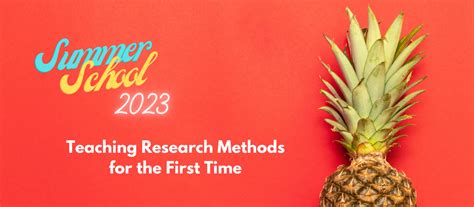 Summer School 2023 Teaching Research Methods For The First Time Sgsss Social
