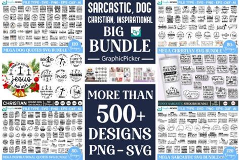 Mega Svg Bundle 500 Svg Designs Graphic By Graphicpicker · Creative