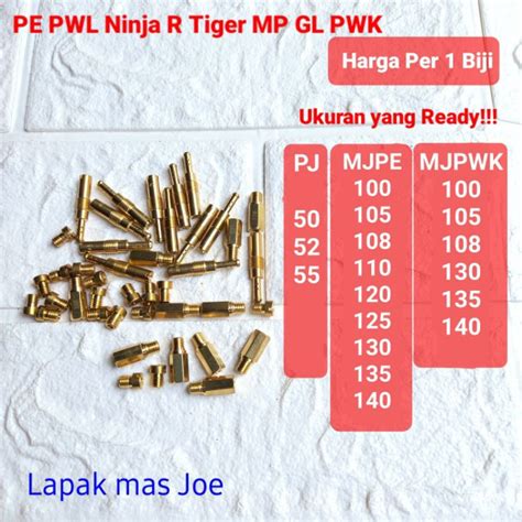 Jual Main Pilot Jet Karburator Spuyer Mainjet Pilotjet MJ PJ Karbu PE