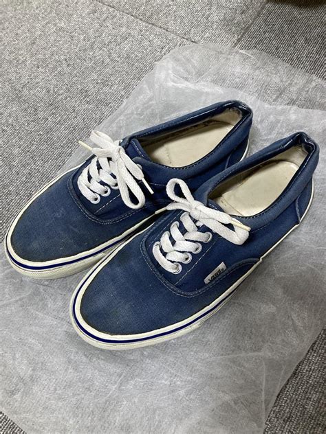 80s Vans Era ネイビー 26 美品 オールドスクール メルカリ