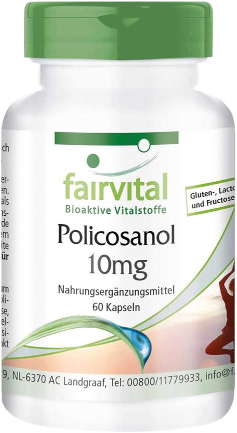Policosanol 10mg - Vegan - HIGH Dosage - 60 Capsules : Amazon.co.uk ...