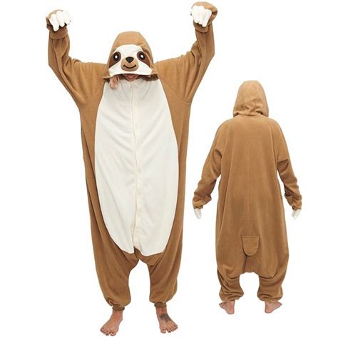 Sloth Soft Fleece Onsie Halloween Costume Size Xl Sloth Onesie Adult