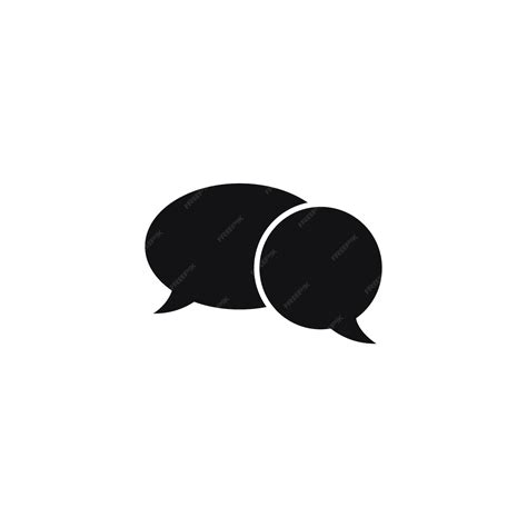 Logo Dicône De Vecteur De Symbole De Bulle De Discours Vecteur Premium