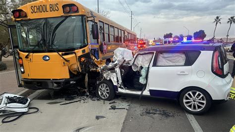Teen Seriously Injured In Crash Involving School Bus In Goodyear