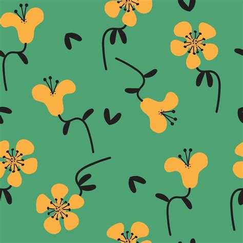 Seamless Cute Elegant Abstract Flowers Pattern Background 47405005